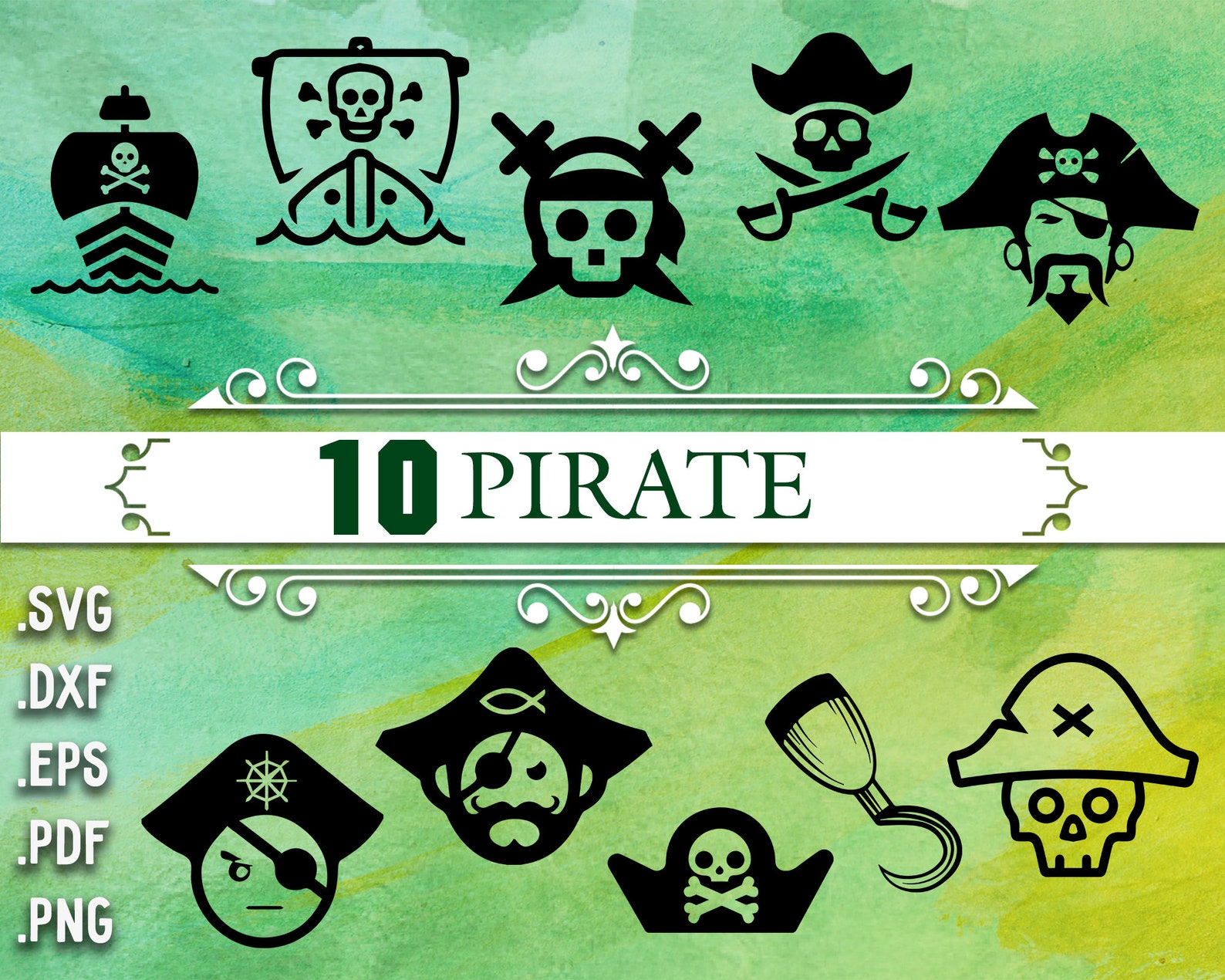 PIRATE SVG, Pirates Svg, Pirate Clipart, Sea Svg, Skull Svg, Pirate ...
