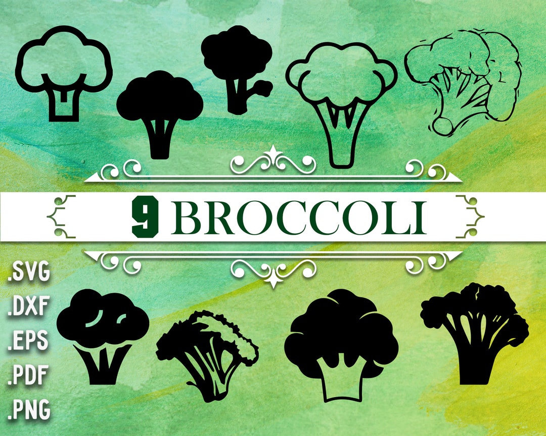 BROCCOLI SVG, Broccoli Clipart, Vegetable Svg, Food Svg, Vegan Svg ...