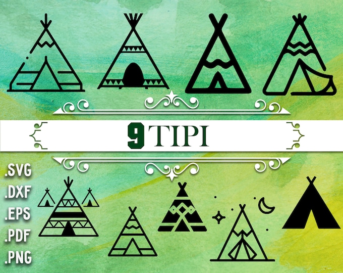 INDIAN TIPI TEEPEE Svg, Native American Tipi Camp Svg Files for Cricut ...