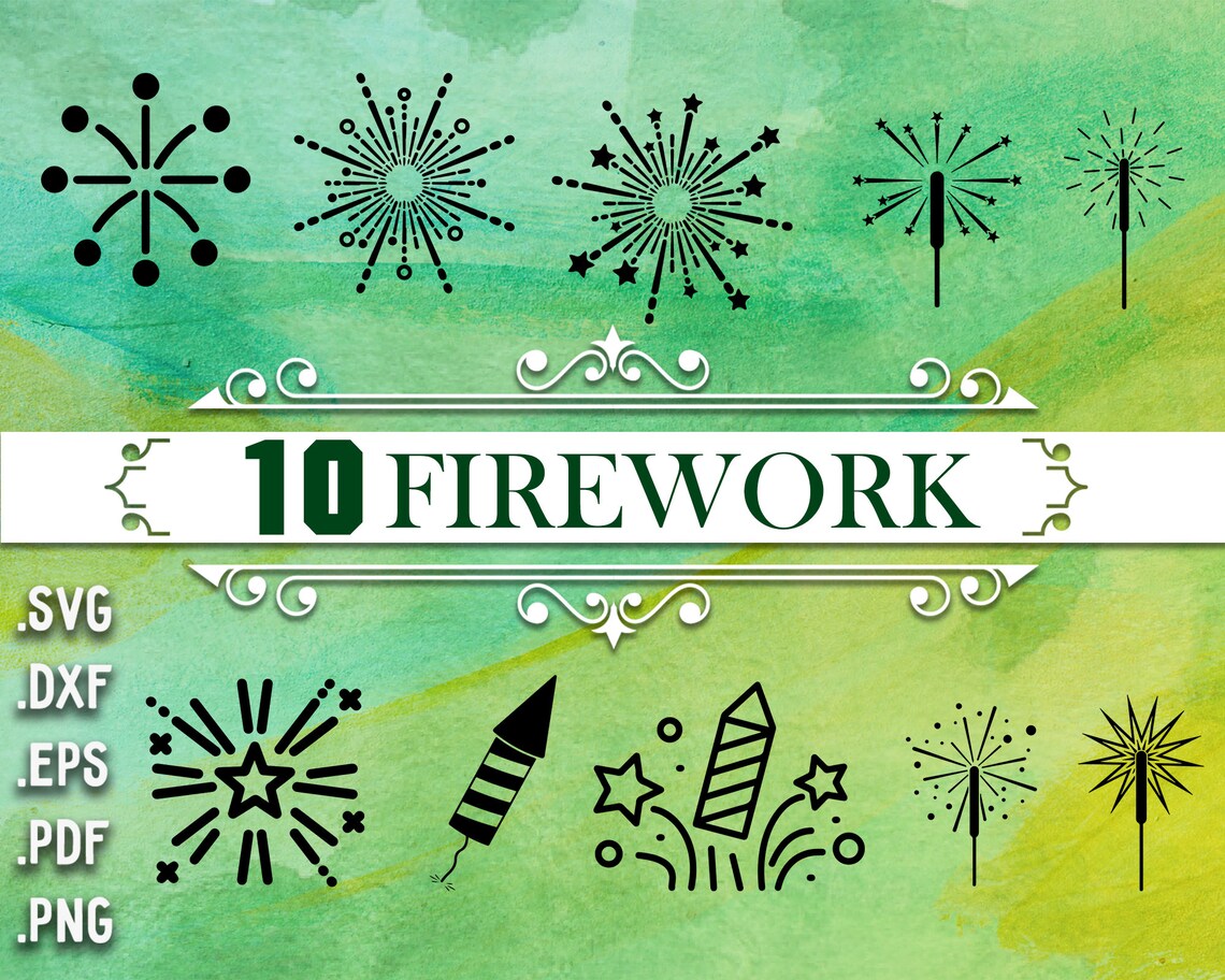 FIREWORK SVG, Patriotic Svg, Firework, Firework Silhouette, Firework ...