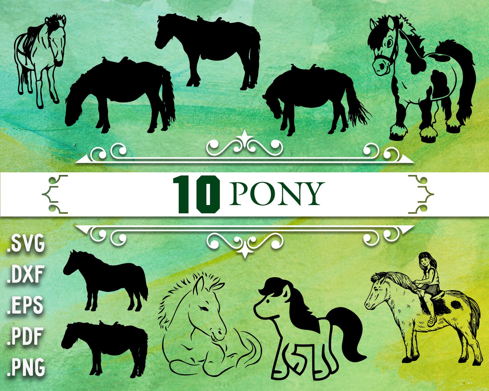 PONY SVG, Horse Svg, Svg Files, Little Pony Svg, Pony Silhouette,little ...