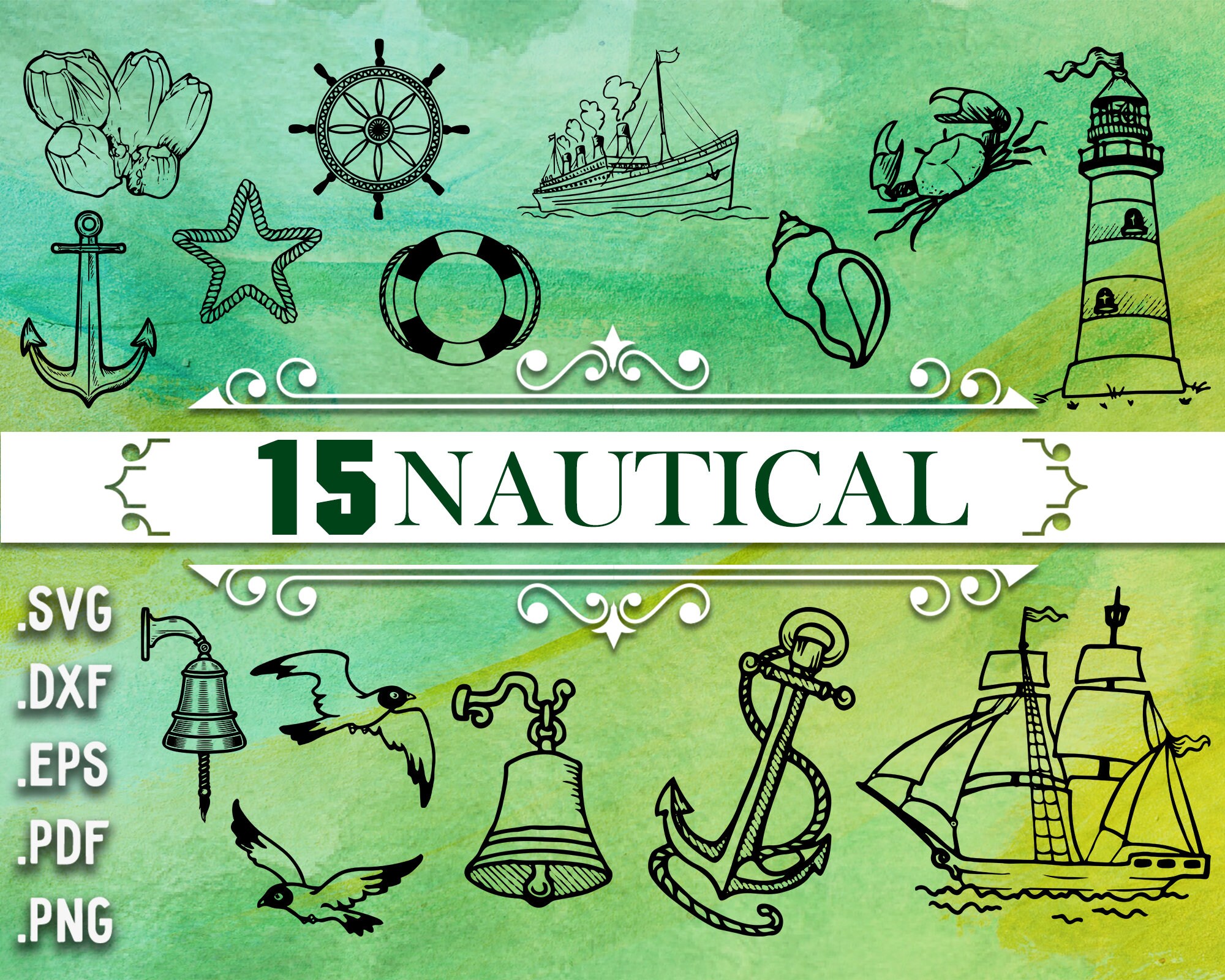 NAUTICAL SVG, Anchor Svg, Summer Svg, Svg Files for Cricut, Svg Files ...