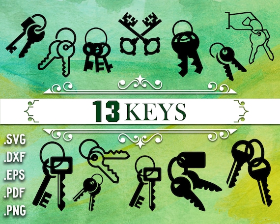 KEYS SVG Key Svg Key Clipart Lock Svg Key Silhouette Keys - Etsy