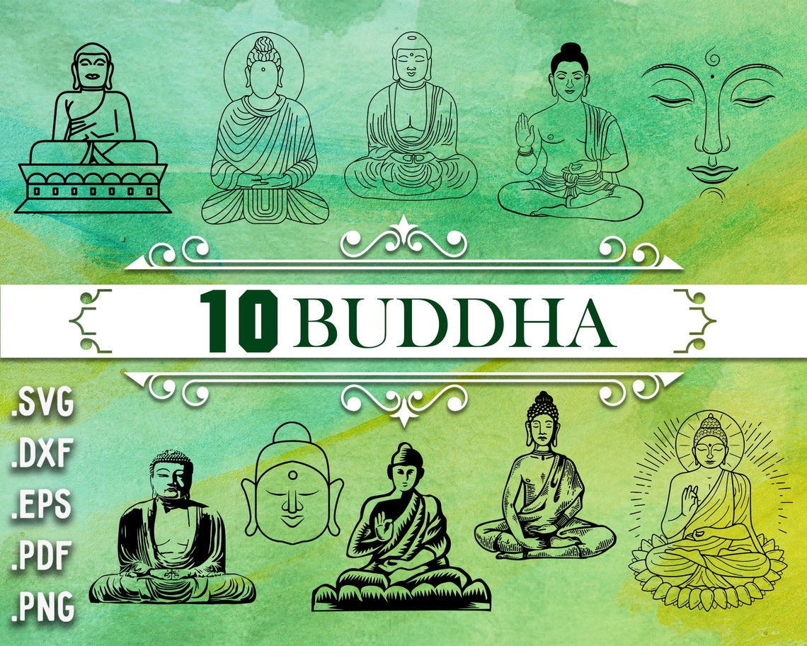 BUDDHA SVG, Buddha Clipart, Meditation Svg, Buddha Silhouette, Buddhist ...