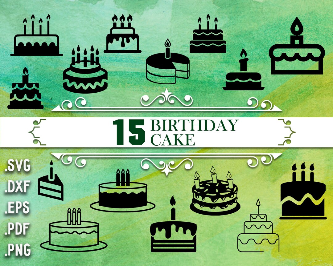 BIRTHDAY CAKE SVG, Birthday Svg, Birthday Cut File, Cake Cut File ...
