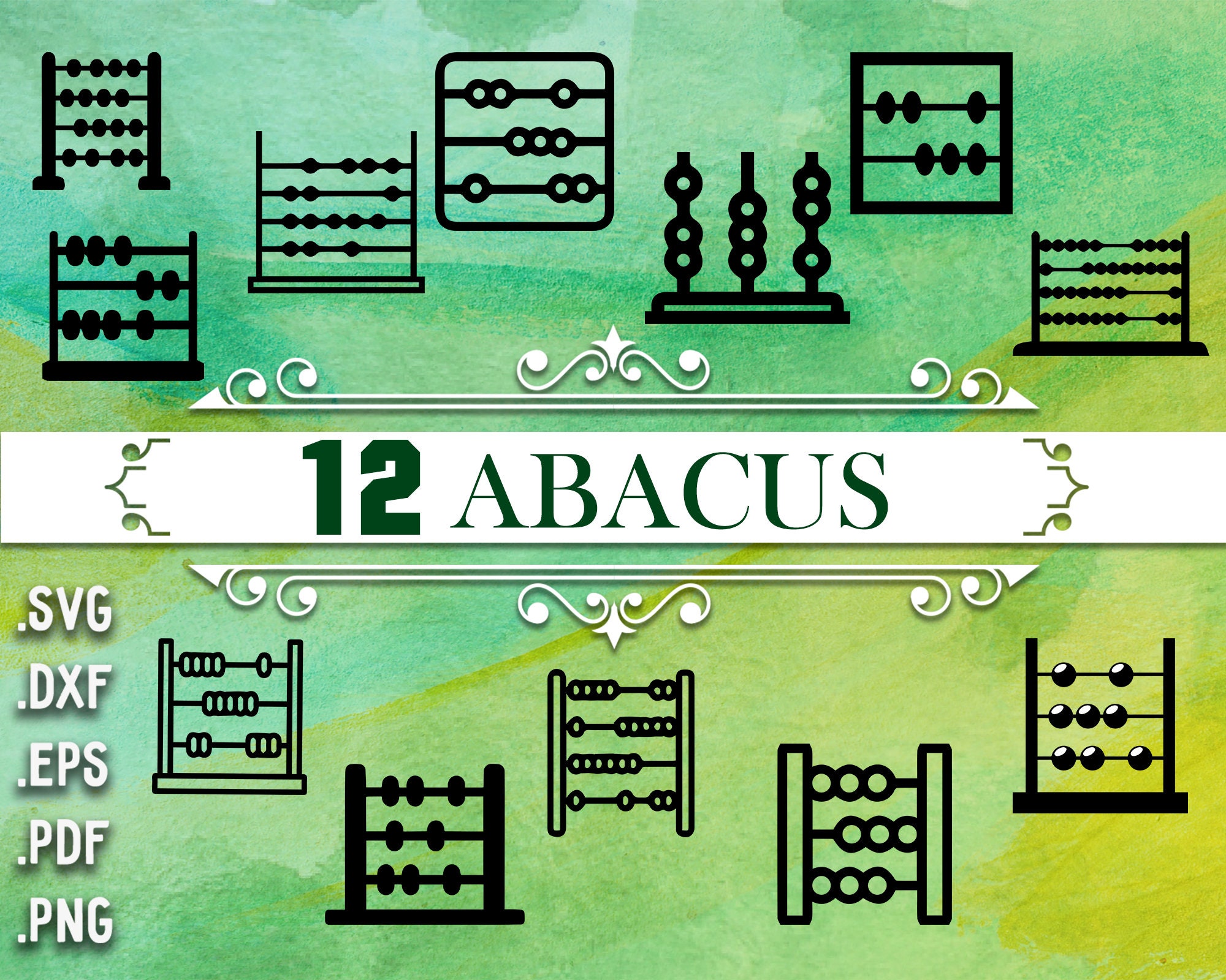 ABACUS SVG, Abacus Clipart, Abacus Vector, Mathematics Svg, Abacus ...
