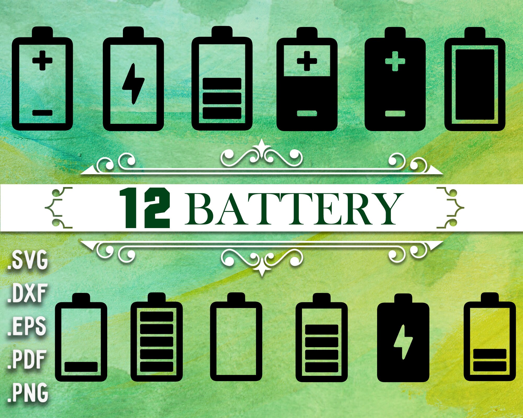 BATTERY SVG, Low Battery Svg, Battery, Battery Clipart, Battery Svg ...