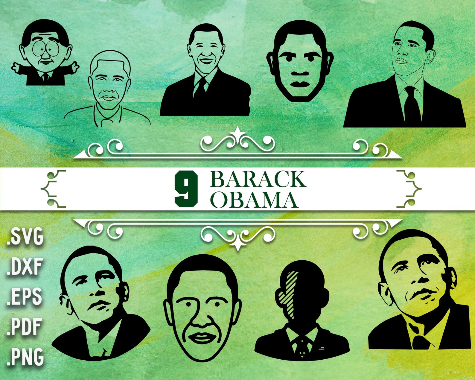 BARACK OBAMA SVG, Democrat Svg, Liberal Svg, Barack Obama, Obama Svg ...