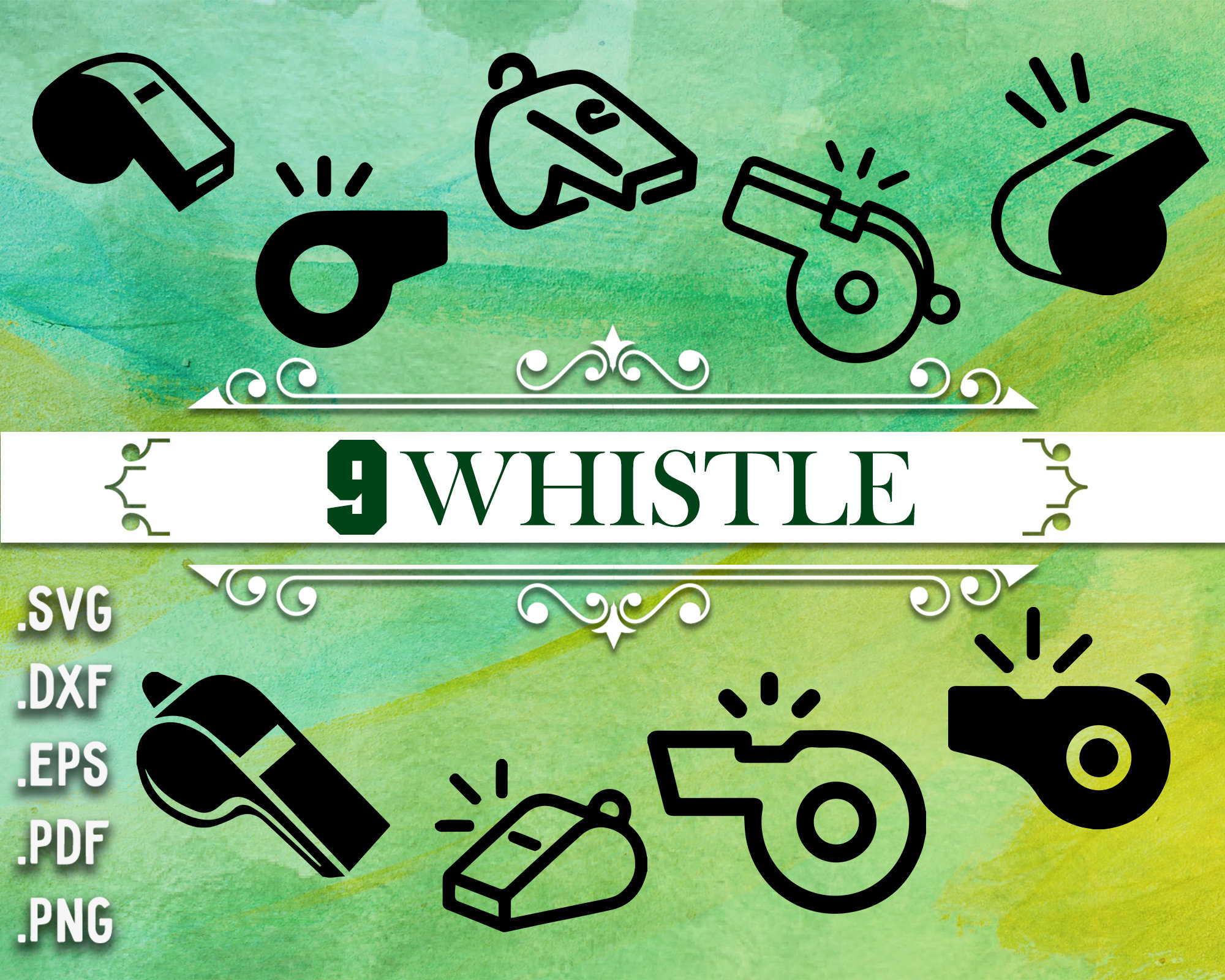 WHISTLE SVG, Whistle Clipart, Whistle, Referee Svg, Whistle Silhouette ...