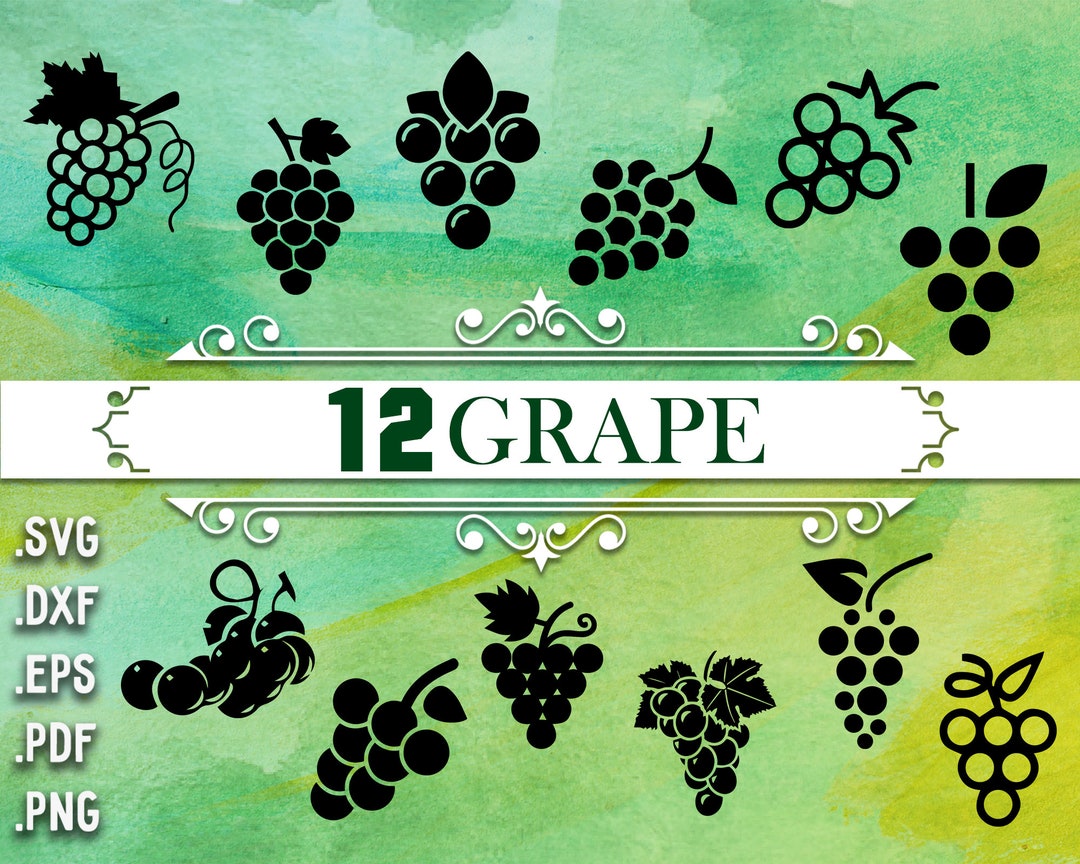 GRAPE SVG, Grapes Svg, Wine Svg, Grape, Grape Vector, Grape Clipart ...