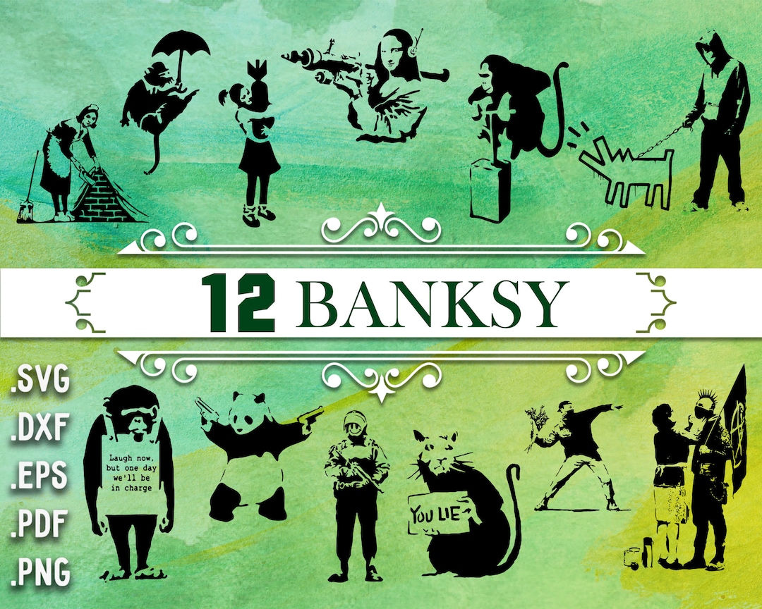 BANKSY SVG, Banksy Cutting File, Banksy Cameo, Banksy Cut File, Banksy ...