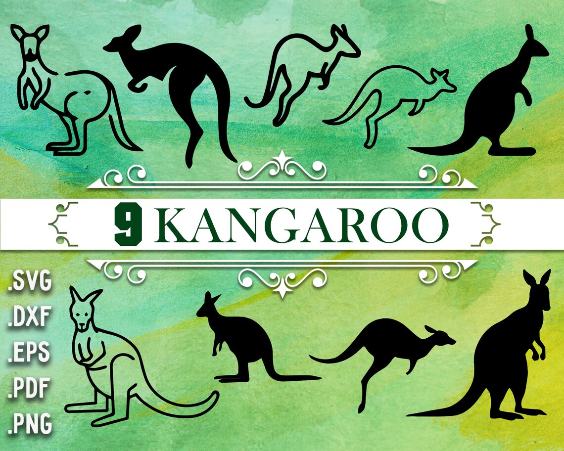 KANGAROO SVG, Kangaroo Clipart, Kangaroo, Kangaroo Silhouette, Kangaroo ...