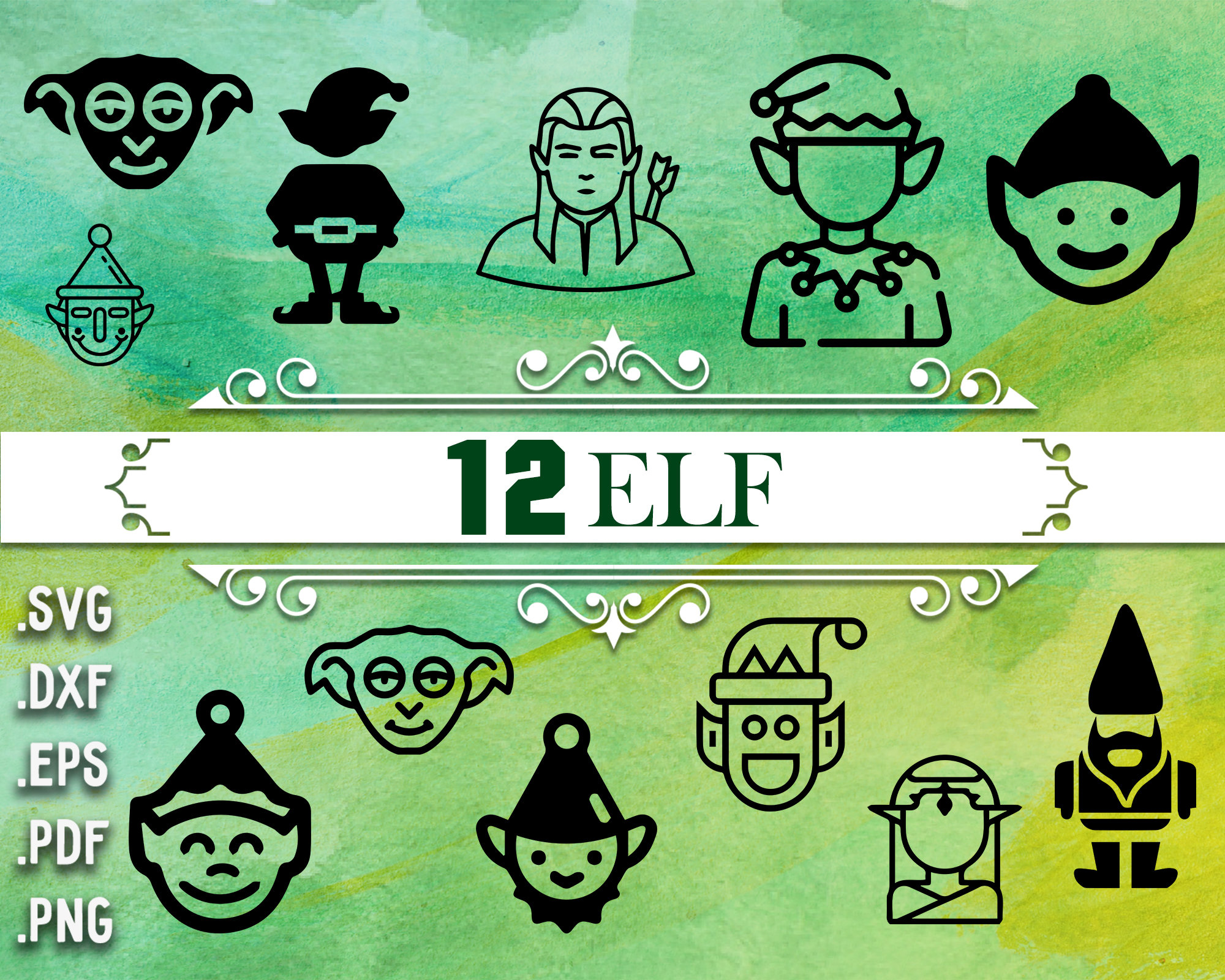 ELF SVG, Christmas Svg, Svg Files, Silhouette Svg, Svg File, Svg ...