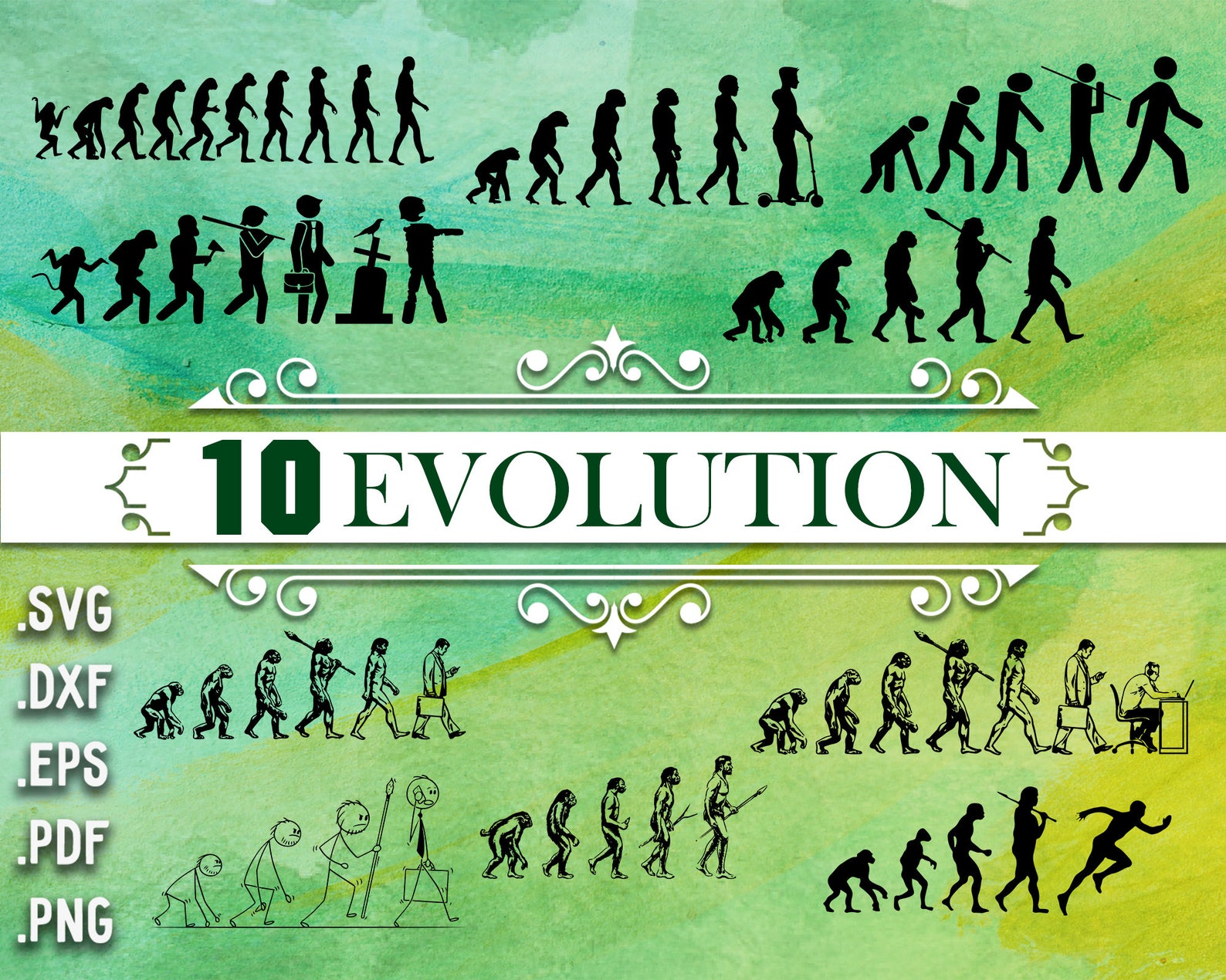 EVOLUTION SVG, Evolution, Evolution of Man, Symbol Evolution, Evolve ...