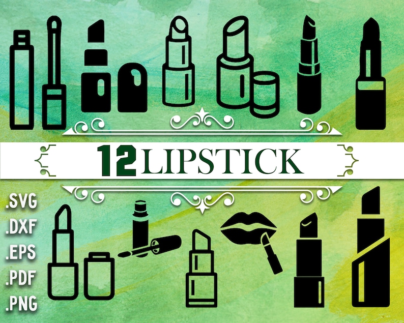 LIPSTICK SVG, Makeup Svg, Lips Svg, Lipstick Cut File, Lipstick Clipart ...