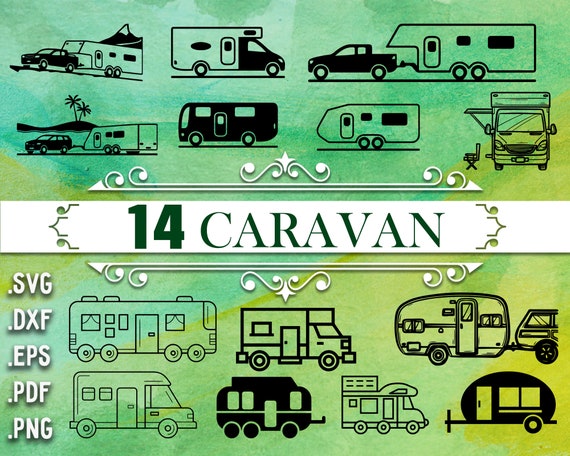 CARAVAN SVG Caravan Caravan Motorhome Caravan Clipart - Etsy UK