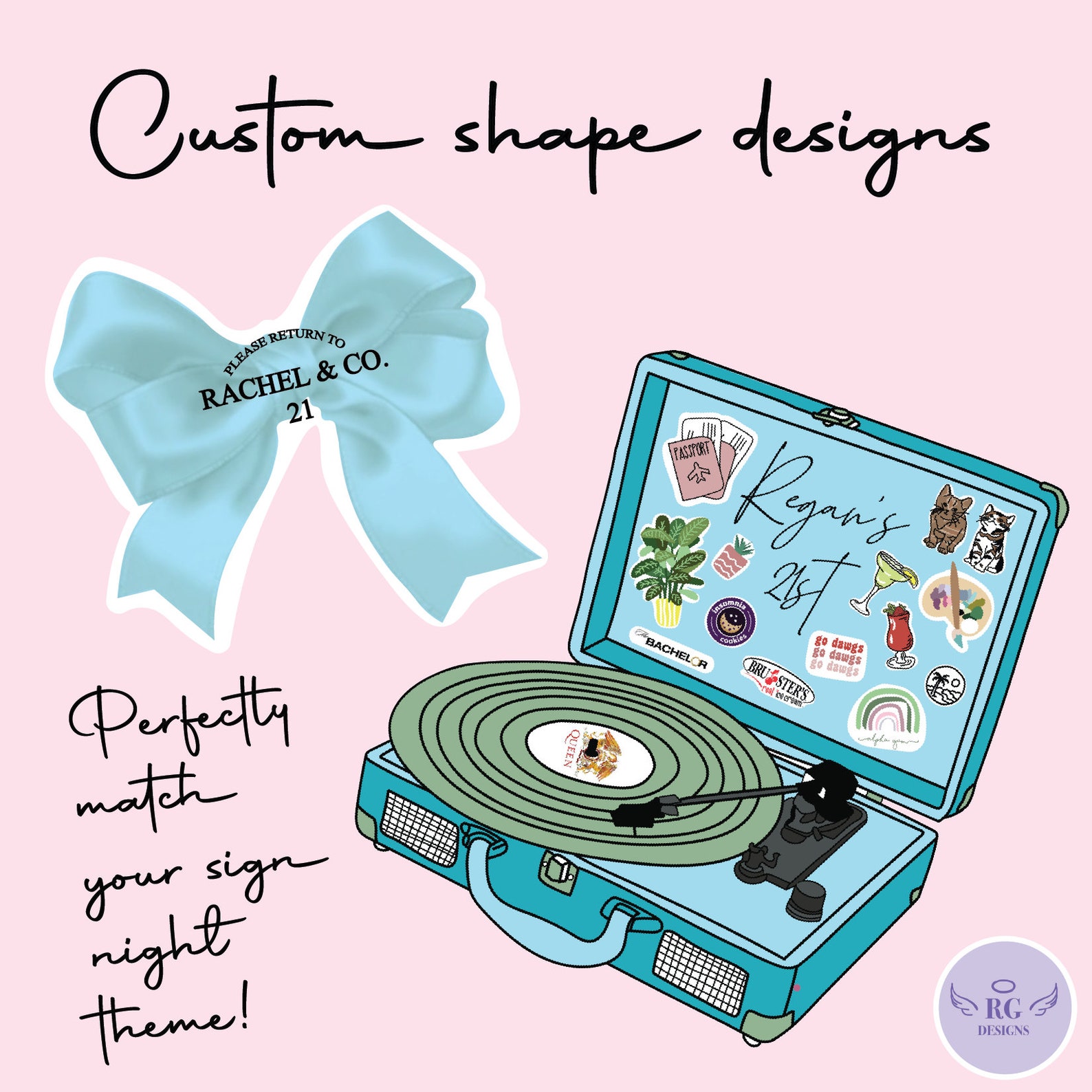 Custom 21st Birthday Sign, Sign Night Sign, 21st Sign, Circle Shape ...