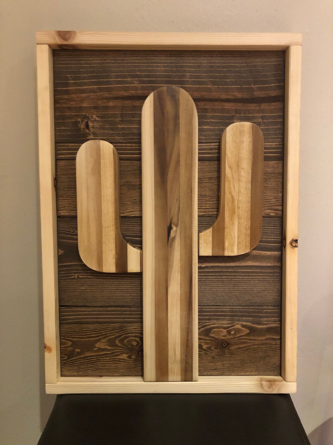 Cactus Wall Art Wall Decor Wood Cactus Saguaro | Etsy