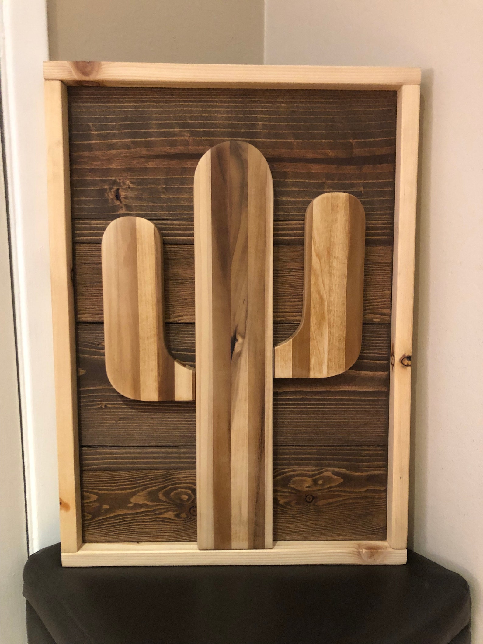 Cactus Wall Art Wall Decor Wood Cactus Saguaro | Etsy