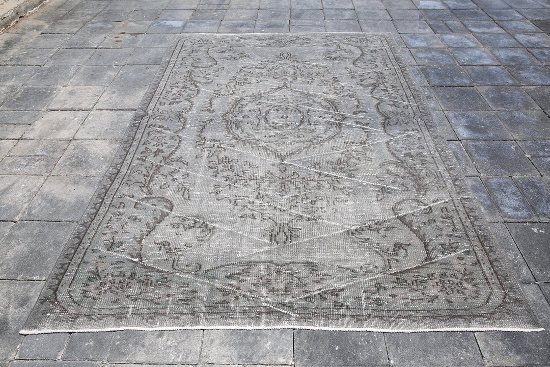 6x9 Vintage Wool Rug 6x9 Rug 6x9 Wool Area Rug Vintage Rug 6x9 Turkish ...