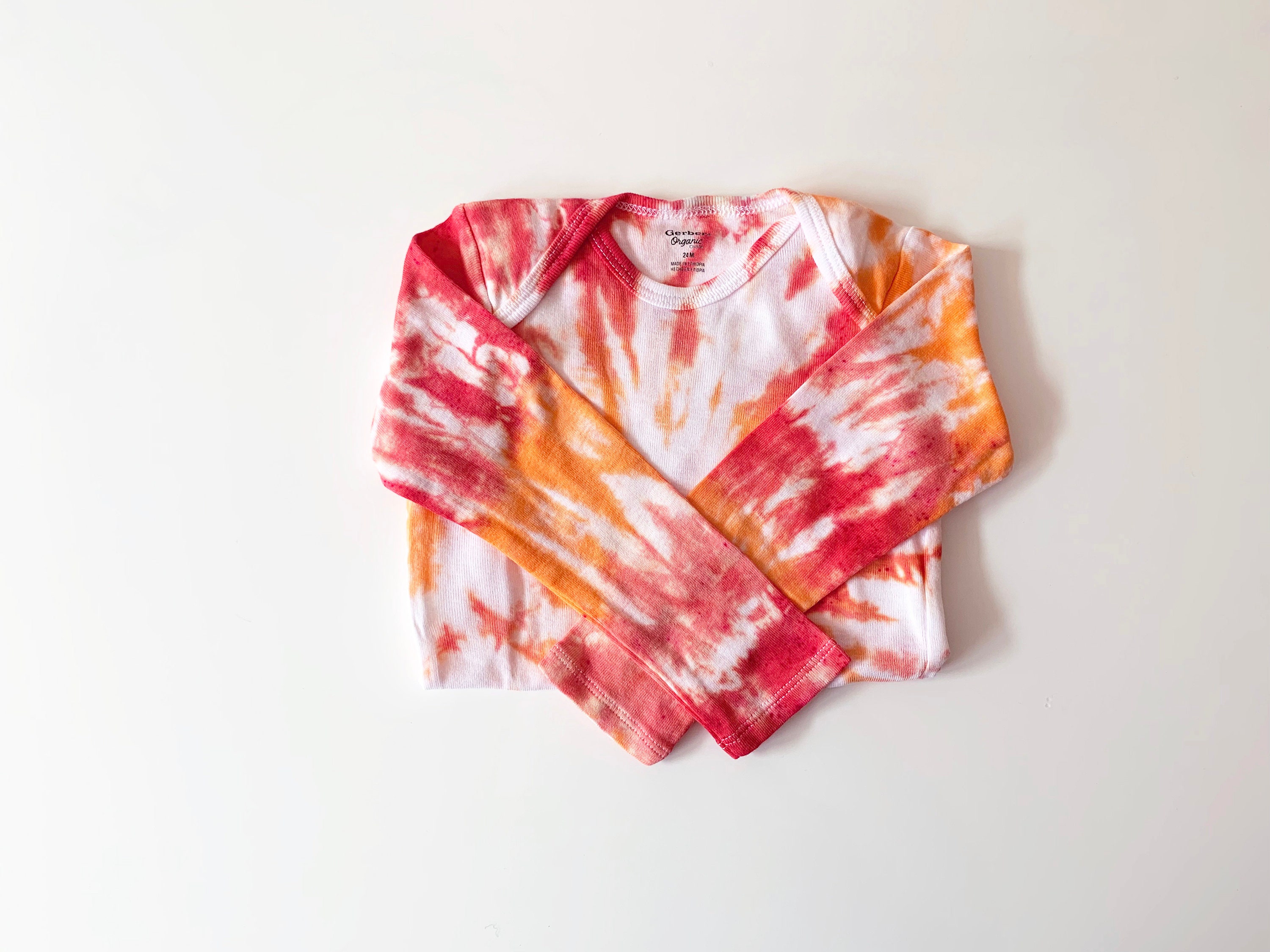 Volcano | Tie Dye Baby Onesie – Handmade Tie Dye Cotton Gerber Onesie ...