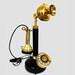 Black & Brass Handmade Replica Old Model Rotary Dial Telephone Home ...