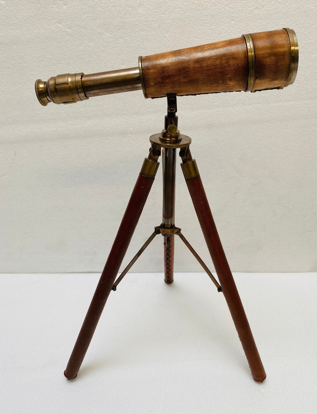 Brass Telescope on Tripod Stand Telescope for Home and Office Décor & Table Accessory Nautical ...