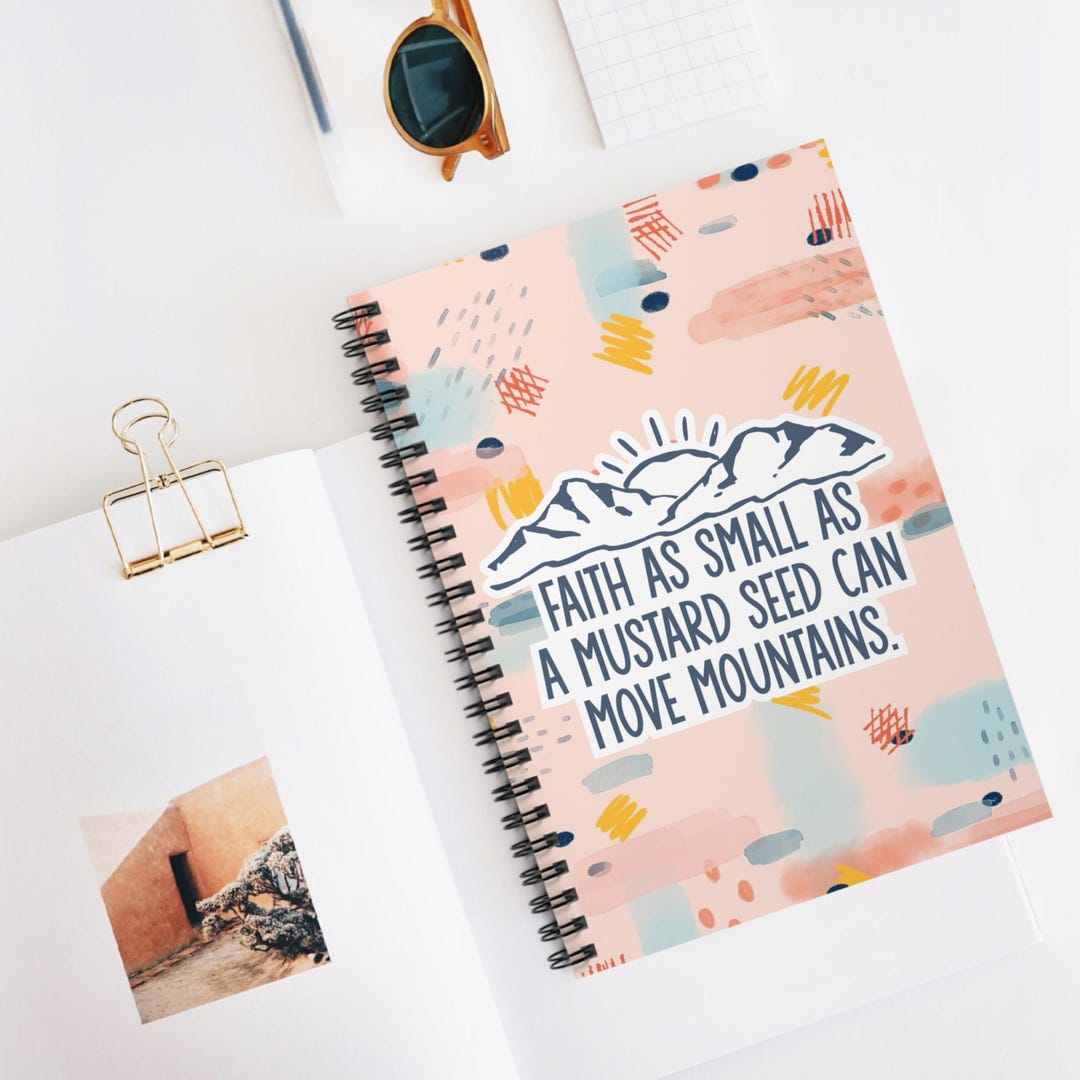 Inspirational Spiral Notebook - Faith Quote for Students, Journal ...