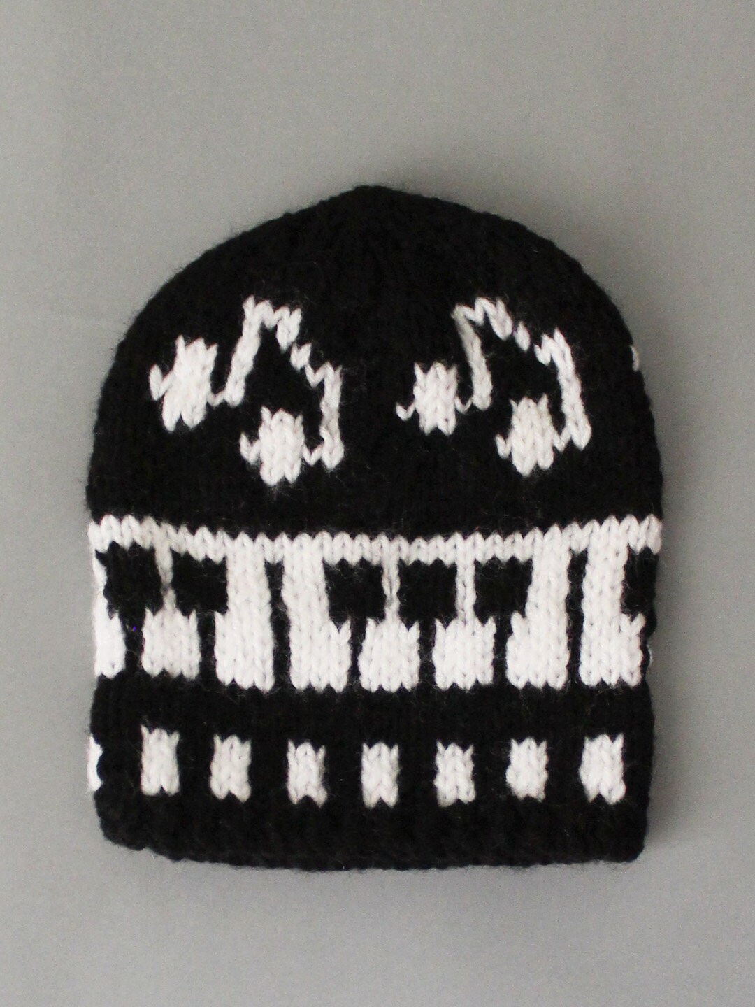 Handmade Knitted Music Notes Pattern Winter Beanie/ Kids Cap - Etsy