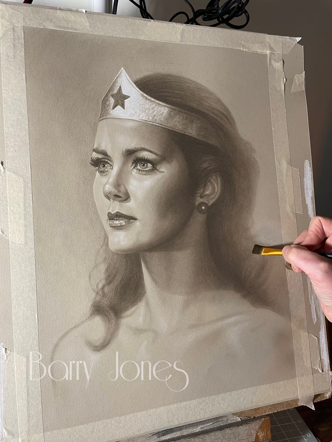 Lynda Carter as Wonder Woman Limited Print Taken From My Pastel Drawing ...