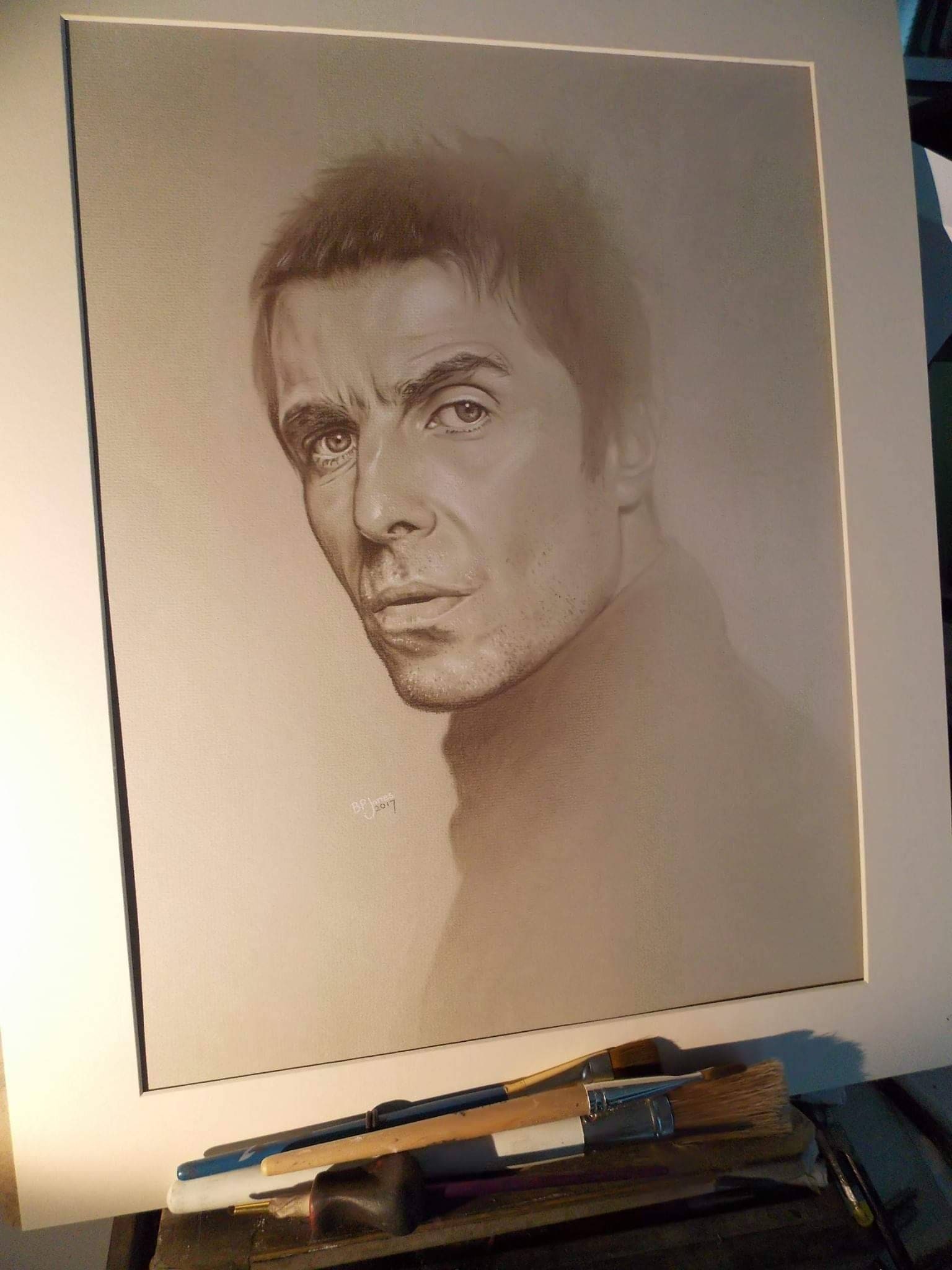 Limited print of my pastel drawing of liam gallagher from | Etsy