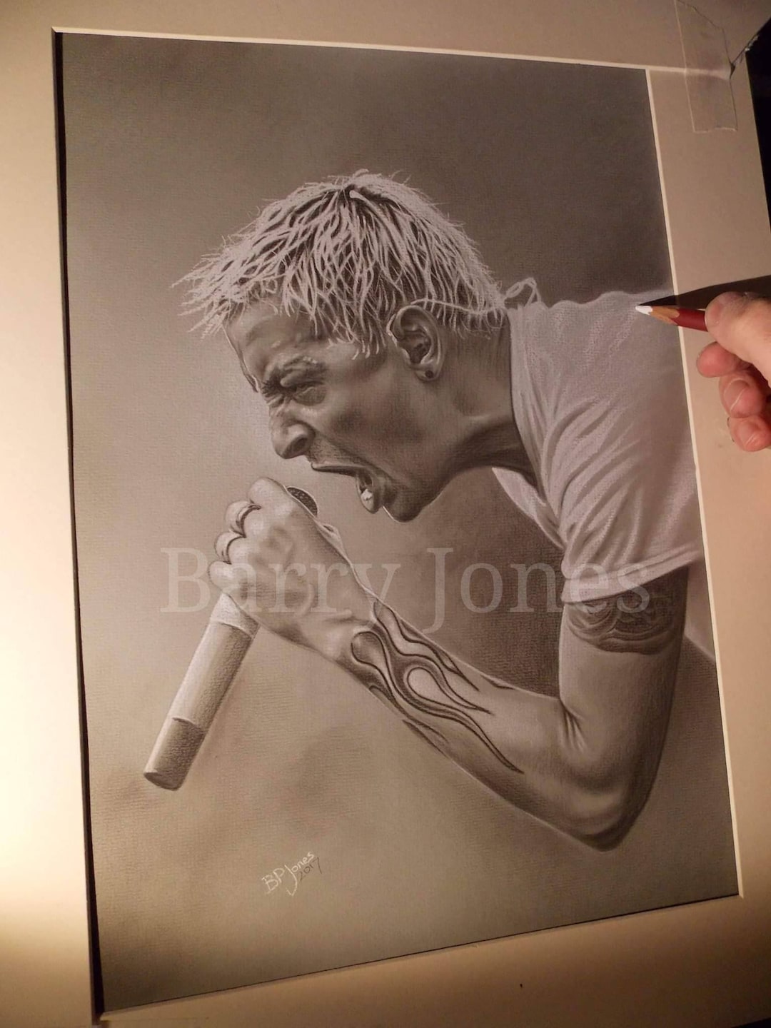 Limited Print of My Pastel Drawing of Chester Bennington From Linkin ...