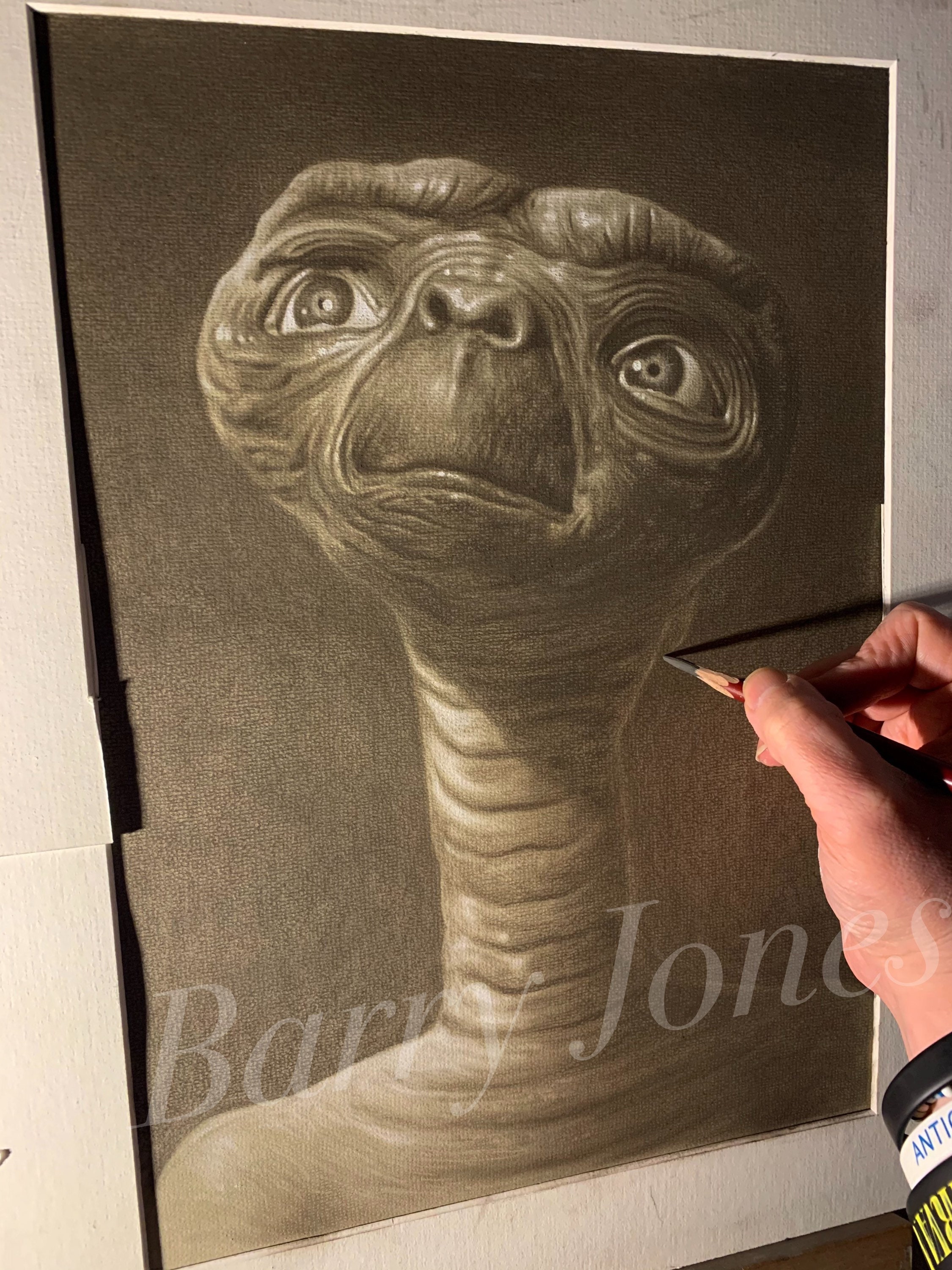 Limited Print of My Pastel Drawing of E.T - Etsy Norway
