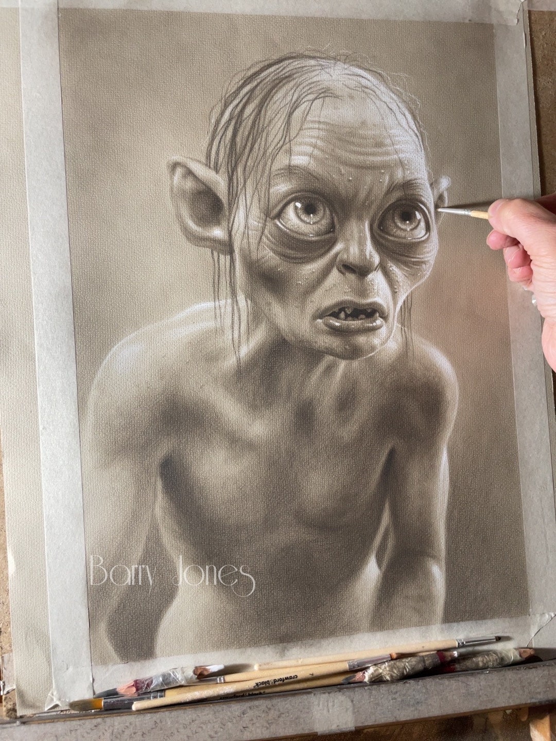 Limited Print of Gollum From Lord of the Rings Taken From My Pastel ...
