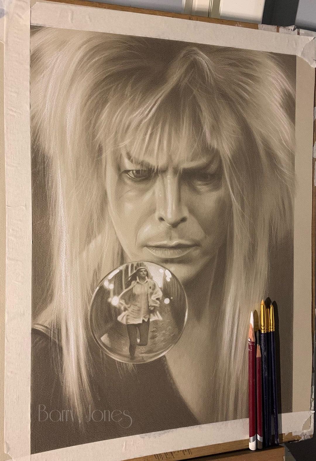 Limited Print Take From My Original Pastel Drawing of Jareth and Sarah ...