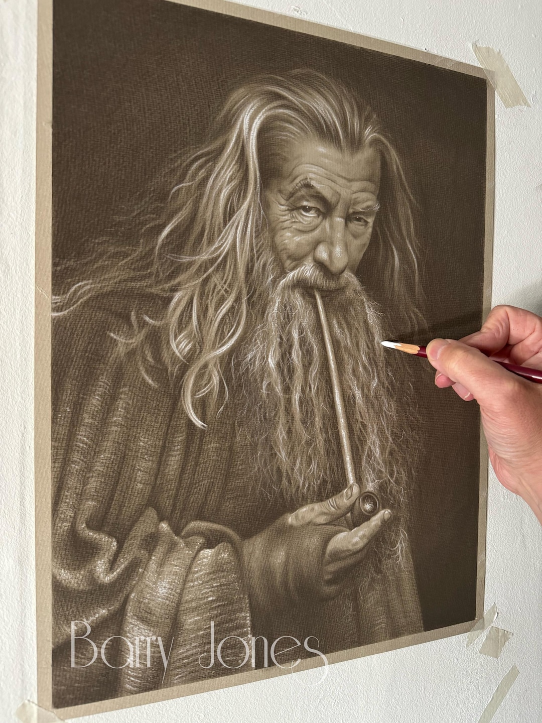 Limited Print of Gandalf From Lord of the Rings Taken From My Pastel ...