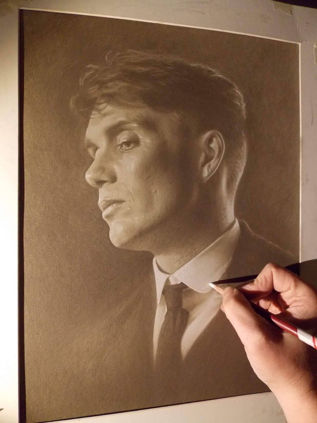 Limited Print of My Pastel Drawing of Cillian Murphy - Etsy