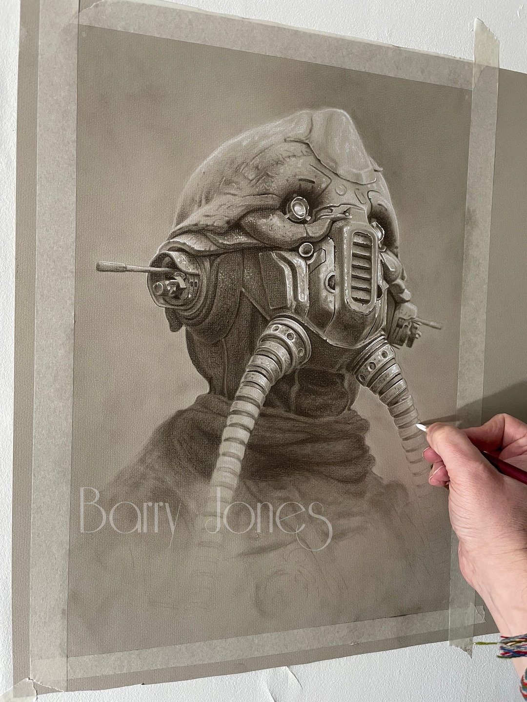 Limited Print Of Benthic Two Tubes Taken From My Original Pastel