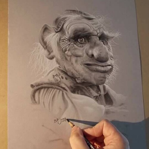 Limited Print of My Pastel Drawing of Ludo From Labyrinth - Etsy