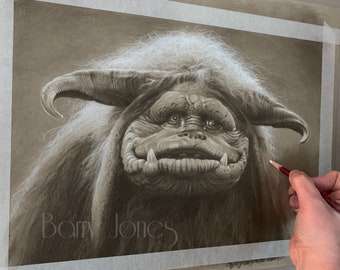 Limited Print of My Pastel Drawing of Ludo From Labyrinth - Etsy