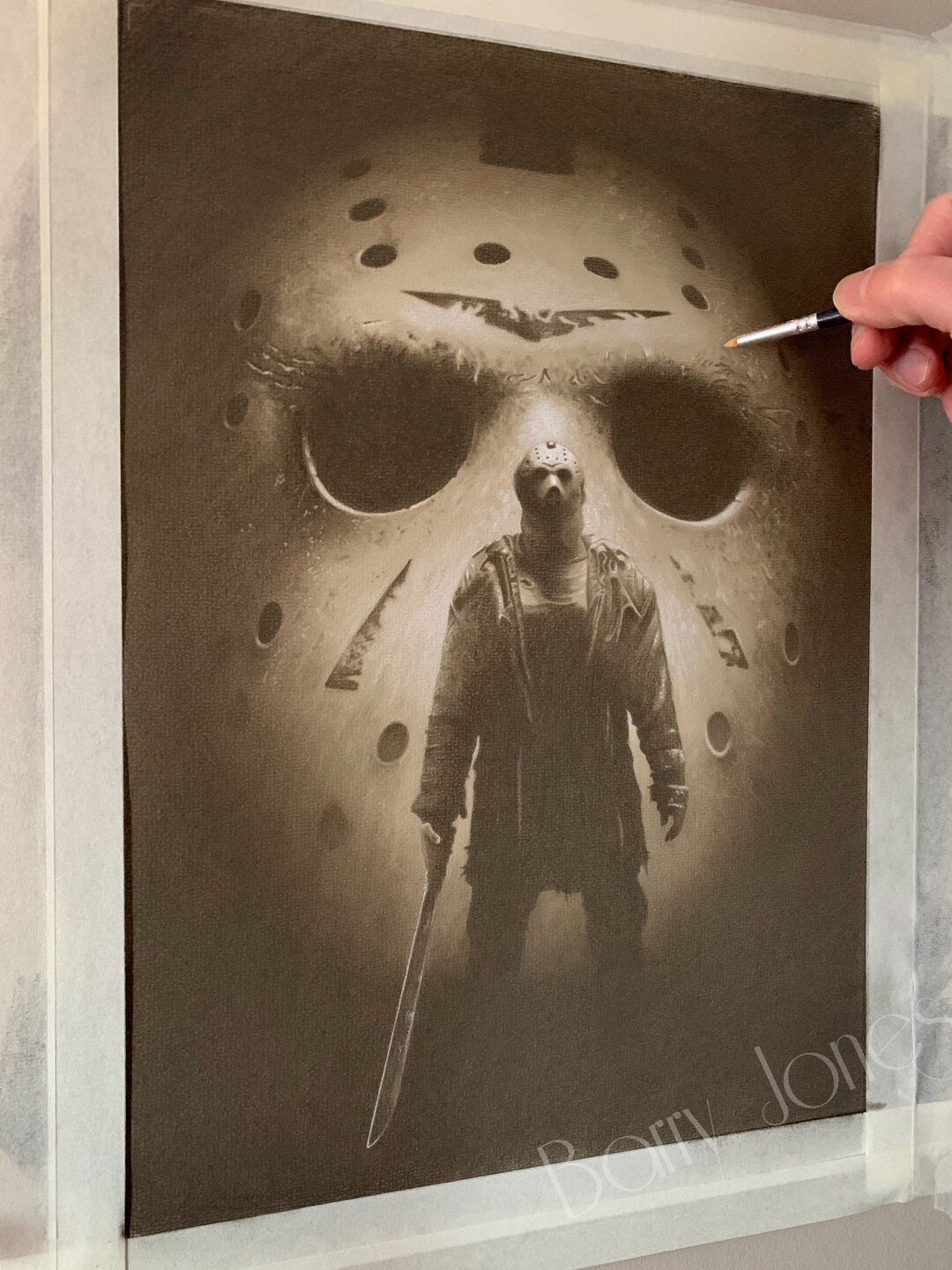 Limited Print Taken From My Pastel Drawing of Jason Voorhees From ...