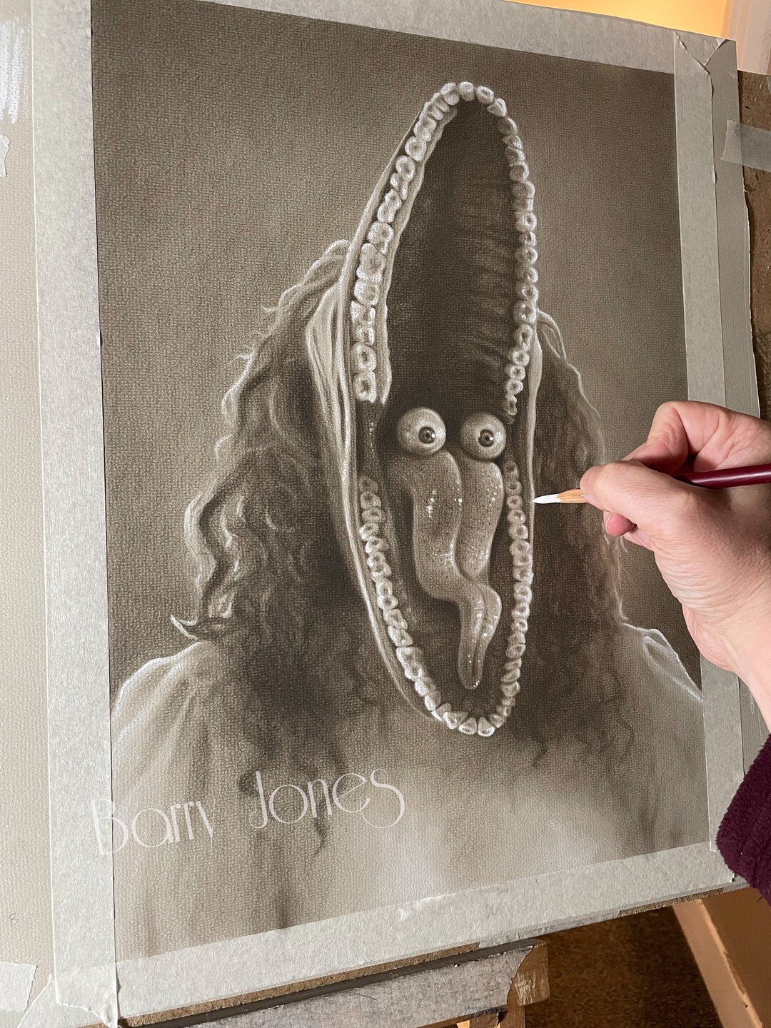 Original Pastel Drawing of Barbara From Beetlejuice - Etsy