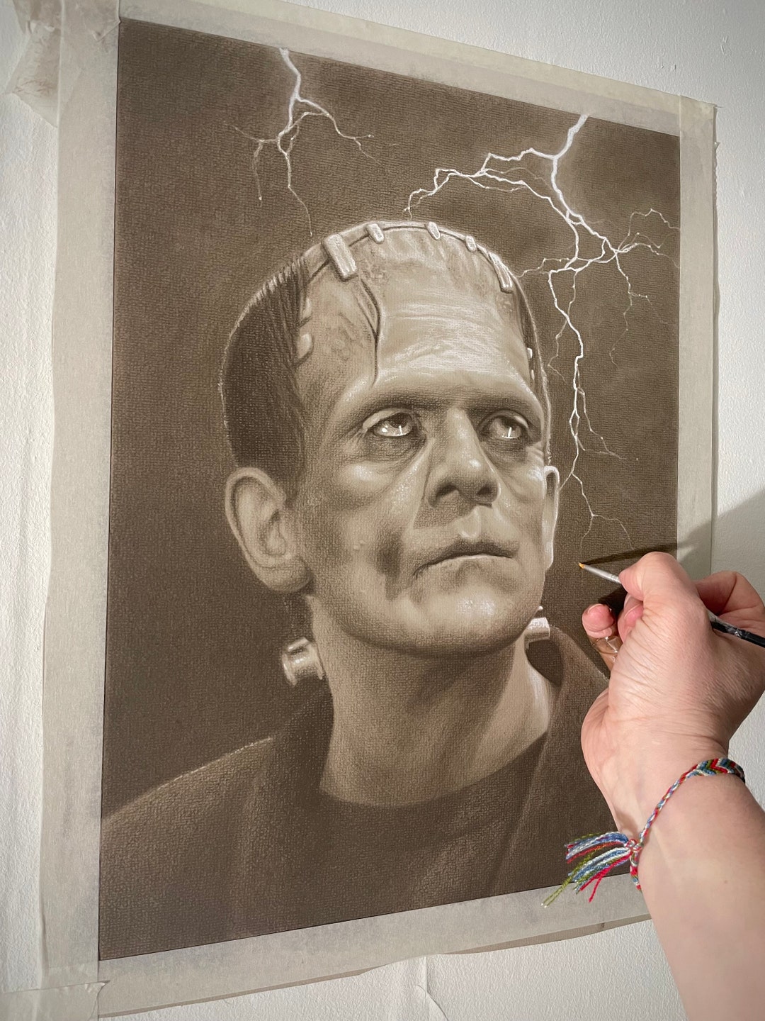 Limited Print of My Frankenstein’s Monster Pastel Drawing - Etsy