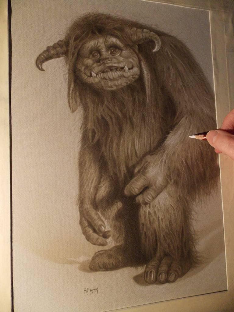 Limited Print of My Pastel Drawing of Ludo From Labyrinth - Etsy Norway