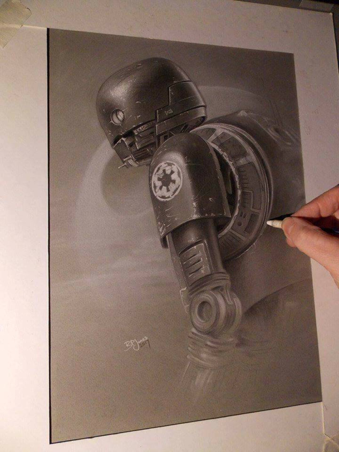 Limited Print of My Pastel Drawing of K2so From Star Wars Rogue One - Etsy