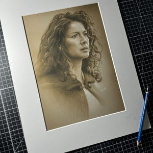 Limited Print of My Pastel Drawing of Claire From Outlander - Etsy
