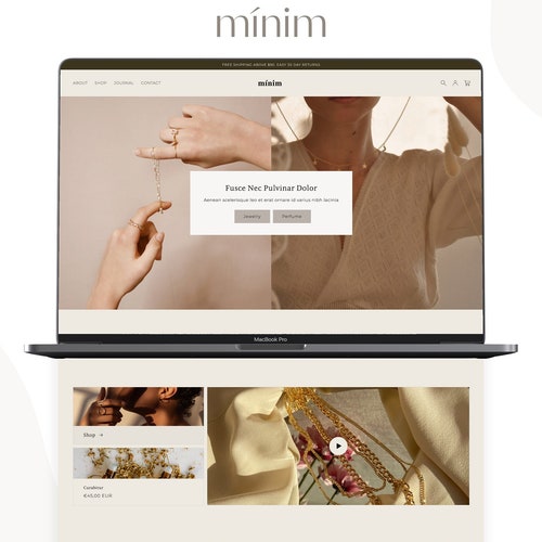 Boho Shopify Theme Template Minimal Shopify Website - Etsy