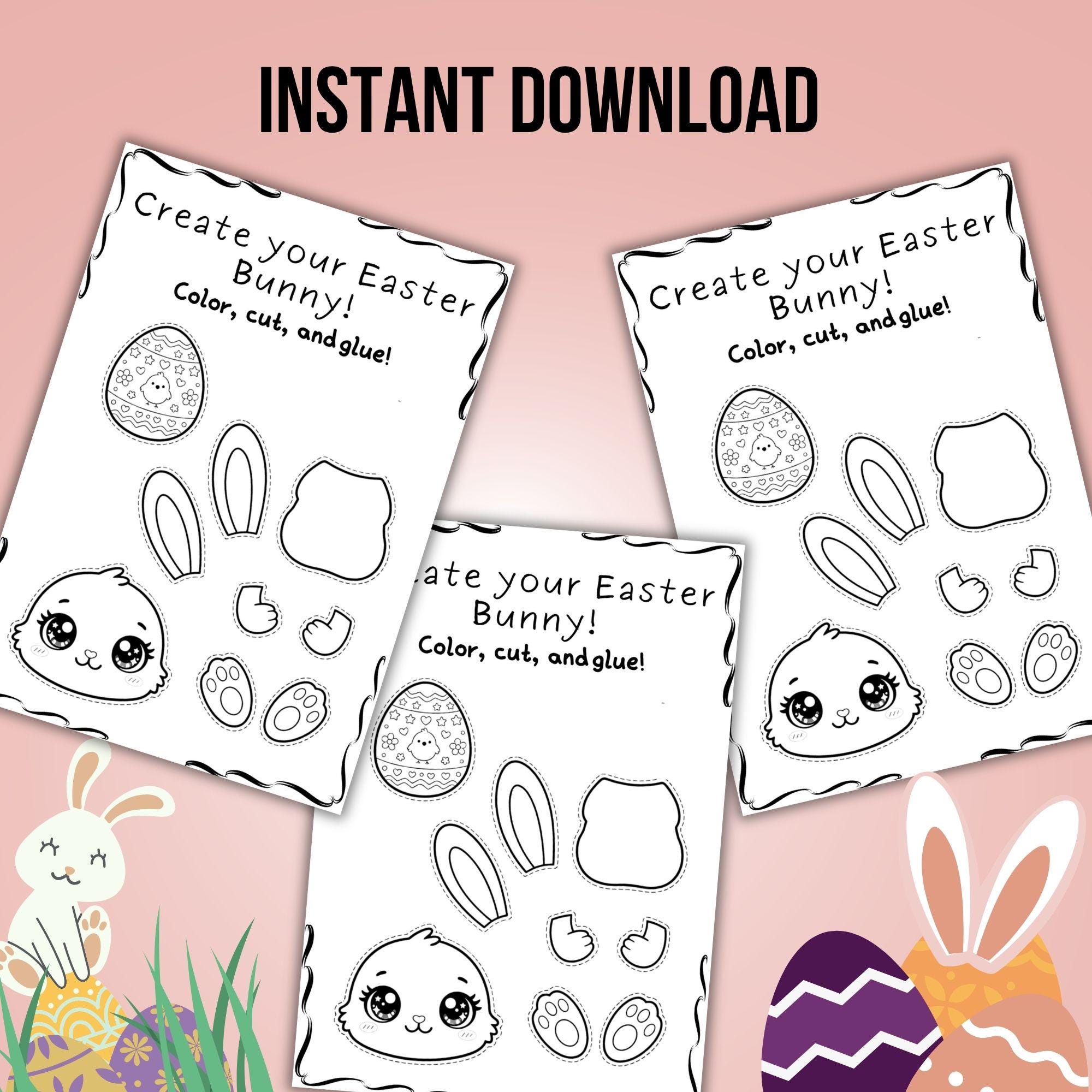 Printable Template for Easter Bunny Craft | Making a Rabbit for ...