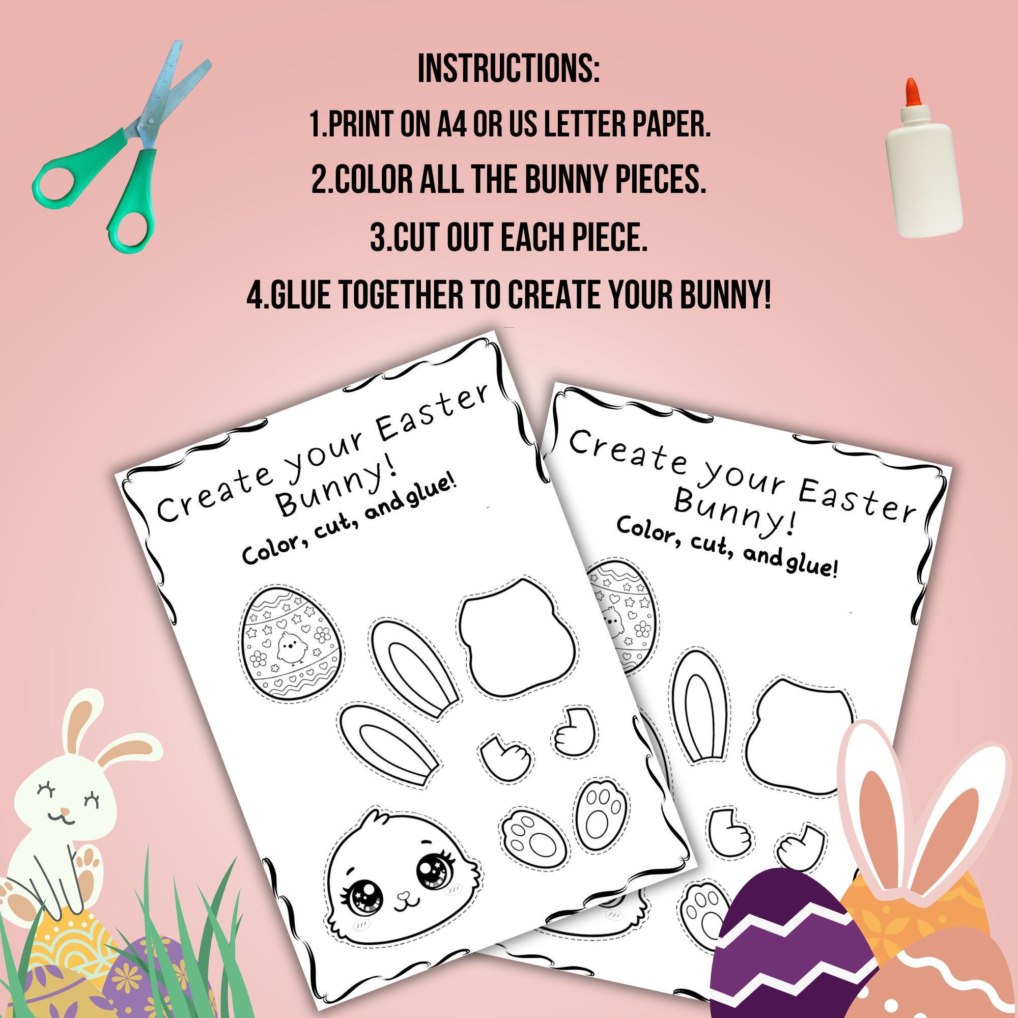 Printable Template for Easter Bunny Craft | Making a Rabbit for ...