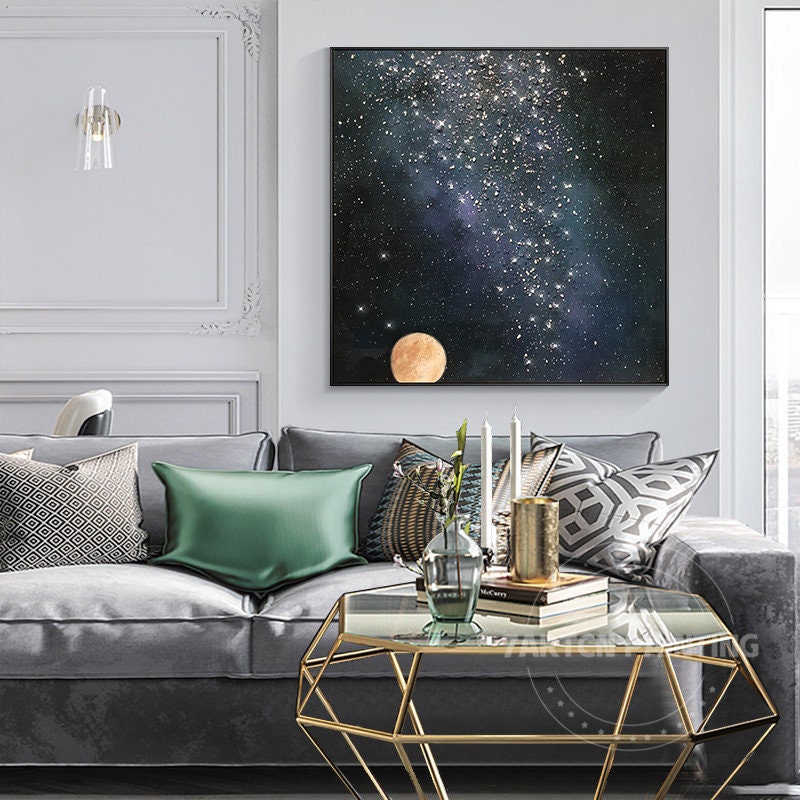 Epoxy resin art framed wall artUniverse ArtSpace Art Geode | Etsy